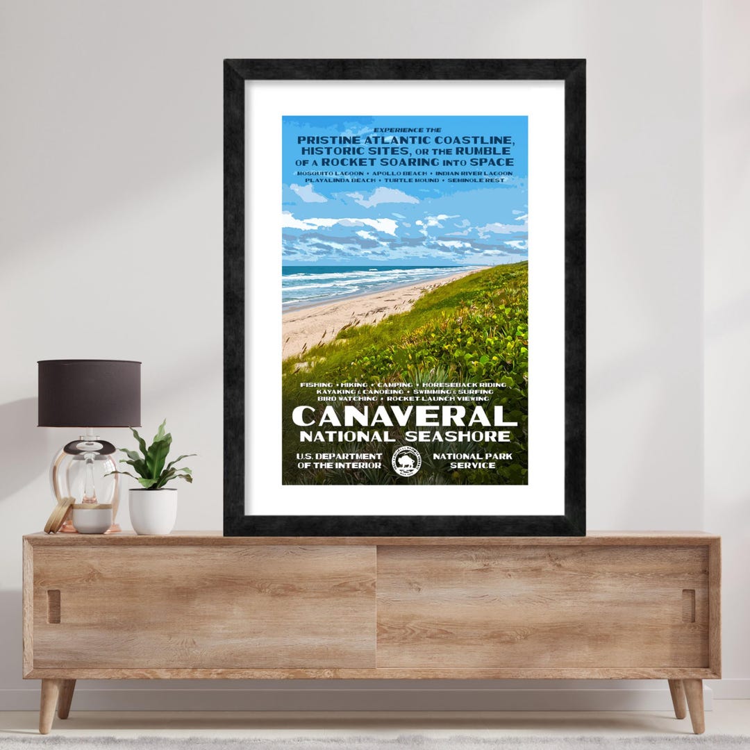 Canaveral National Seashore Poster, Vintage Wpa-inspired Artwork ...