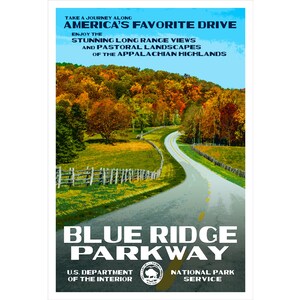 Blue Ridge Parkway Wpa-style Poster, Scenic Road Art Print, Gift for ...