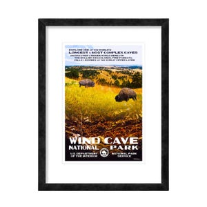 Wind Cave National Park WPA Style Poster, South Dakota Travel ...