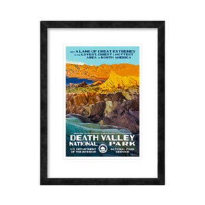 Death Valley National Park Poster Wpa-style, Mountain Range Artwork ...