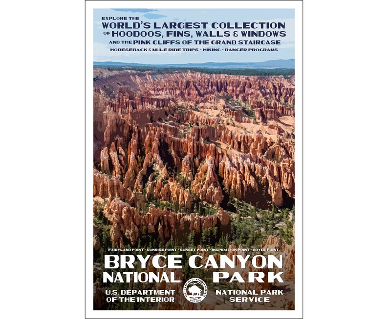 Utah's Mighty Five National Parks Posters, WPA Style Art Print - Etsy