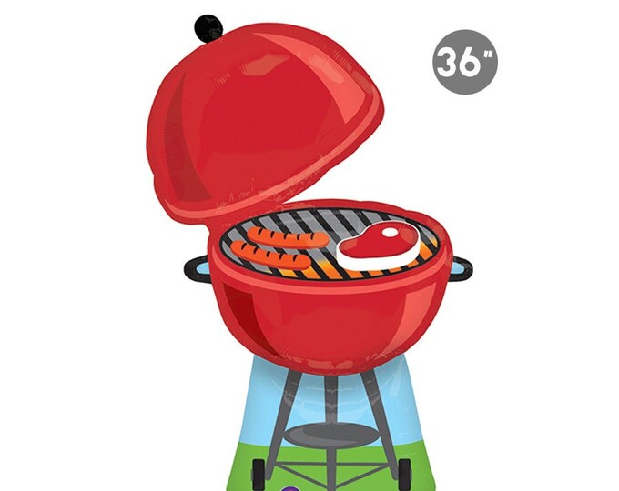 Grill BBQ Foil Balloon 36", BBQ Party Balloon, Summer Backyard Barbeque ...