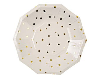 Silver Star Plates Party Paper Plates Twinkle Twinkle Little | Etsy