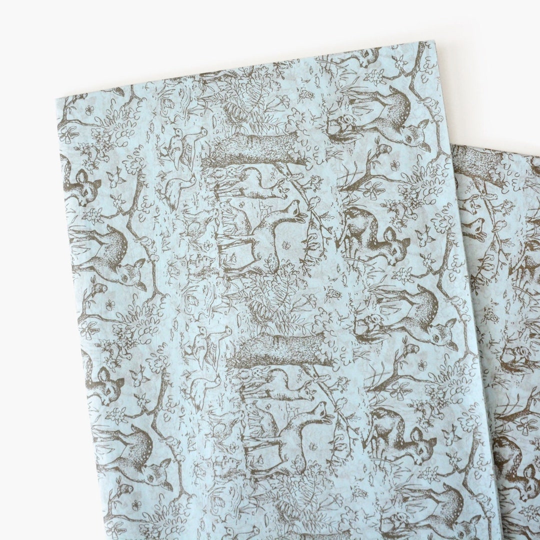 Blue Baby Deer Tissue Paper, Christmas Gift Wrapping Paper for Baby Boy ...
