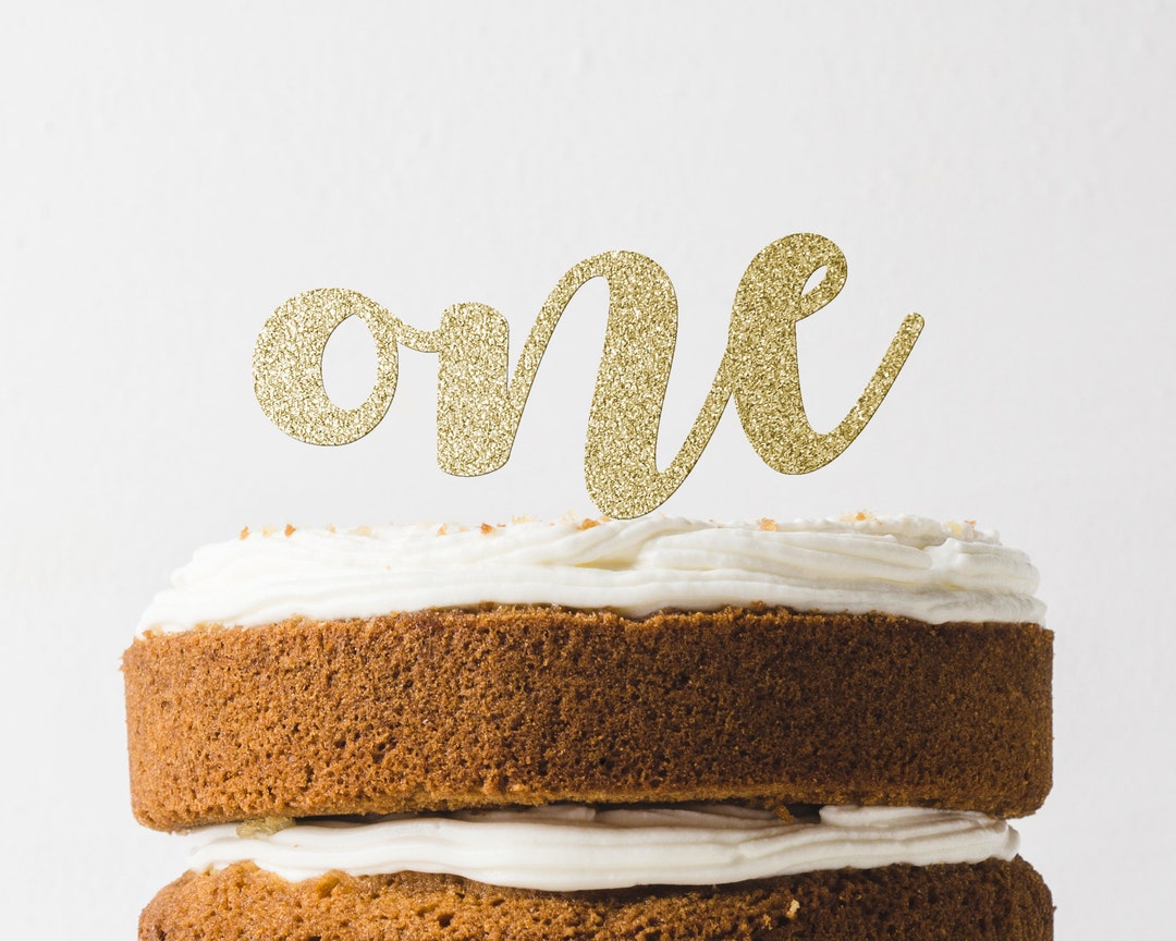 One Cake Topper | Glitter One Cake Topper | First Birthday Topper ...