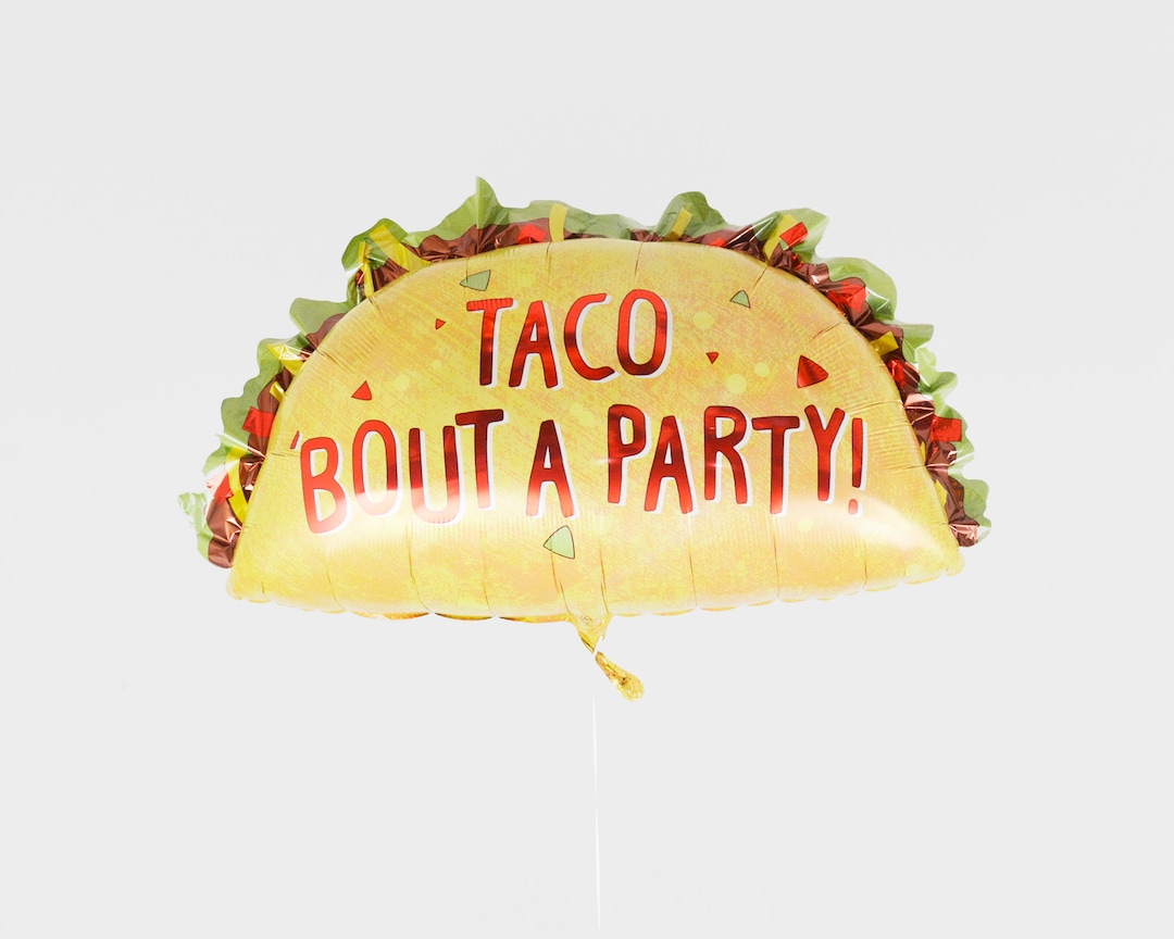 Jumbo Taco Balloon 33", Taco Bout A Party, Fiesta Party Decor, Mexican ...