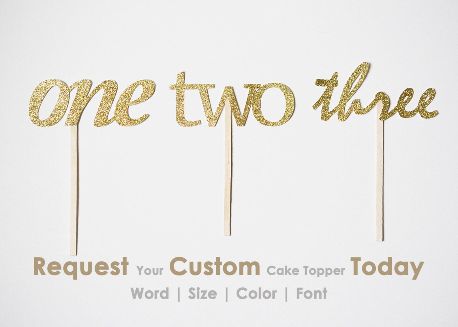 One Cake Topper Glitter One Cake Topper First Birthday | Etsy