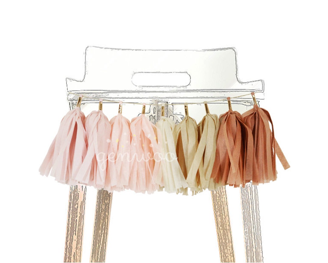Boho Rainbow High Chair Garland, Blush Rainbow, Muted Color Rainbow ...