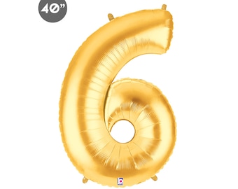 34 Number 6 RED Mylar Balloon Number 6 Balloon SIX - Etsy