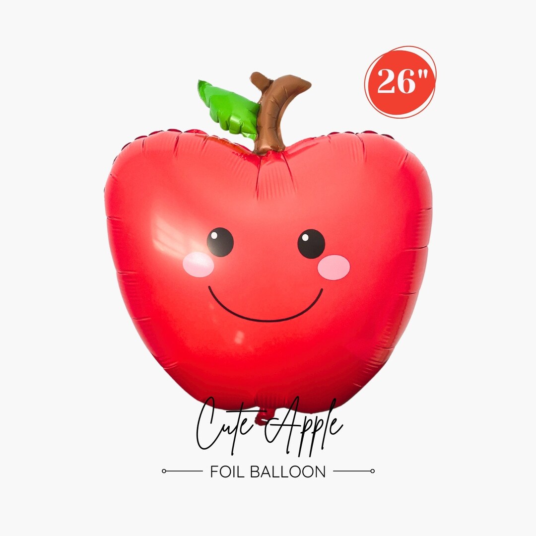 Cute Apple Balloon 26-inch, Back to School Decor, Back to School Photo ...