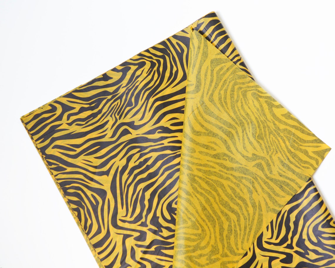 Tiger Pattern Tissue Paper, Jungle Birthday Gift Wrapping, Christmas ...