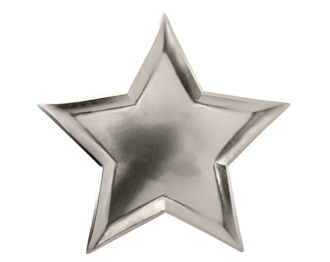 Silver Star Plates Party Paper Plates Twinkle Twinkle Little - Etsy