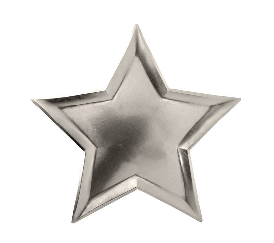 Silver Star Plates Party Paper Plates Twinkle Twinkle Little | Etsy