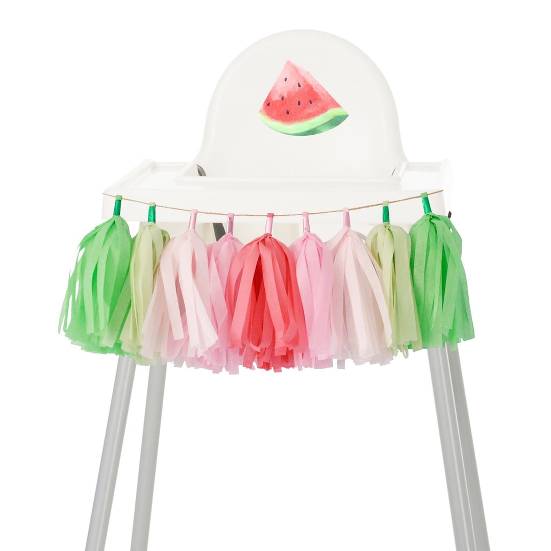 Watermelon Ombre High Chair Garland, High Chair Banner, First Birthday ...