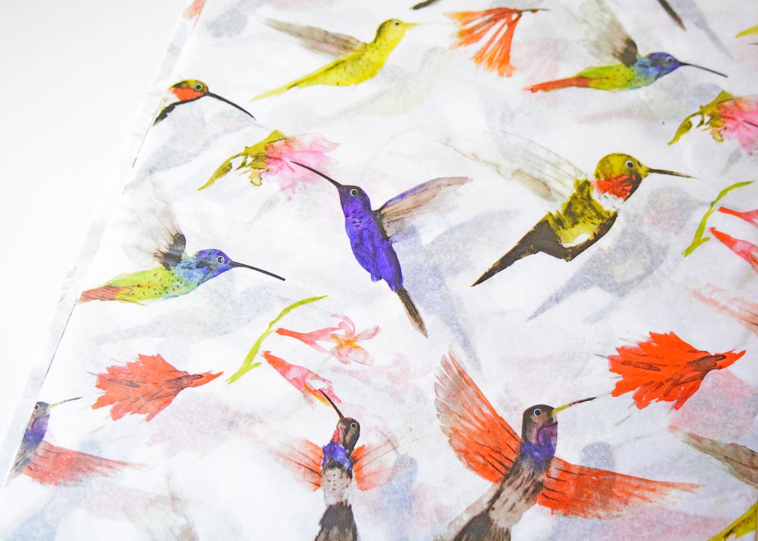 Humming Bird Tissue Paper, Christmas Gift Wrapping, Bird Pattern Gift ...