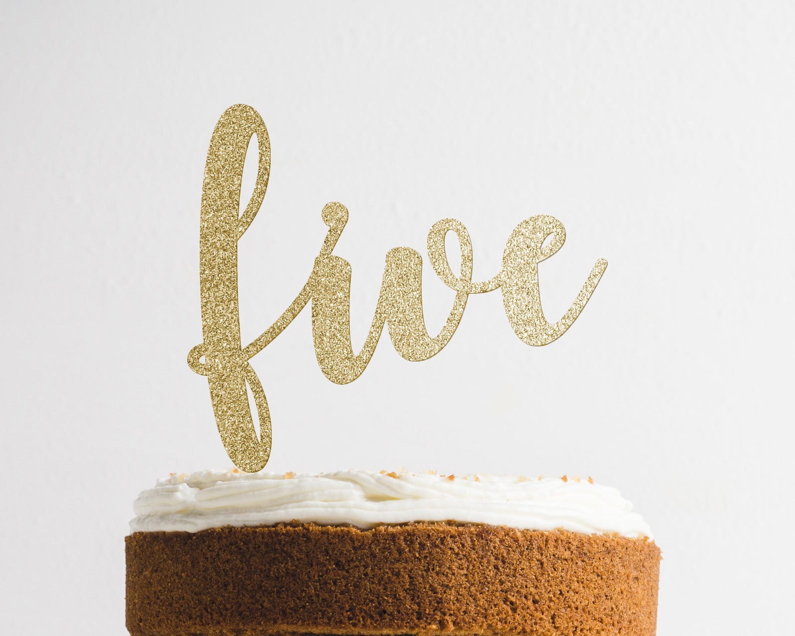 Five Cake Topper Glitter 5 Cake Topper Fifth Birthday Cake - Etsy