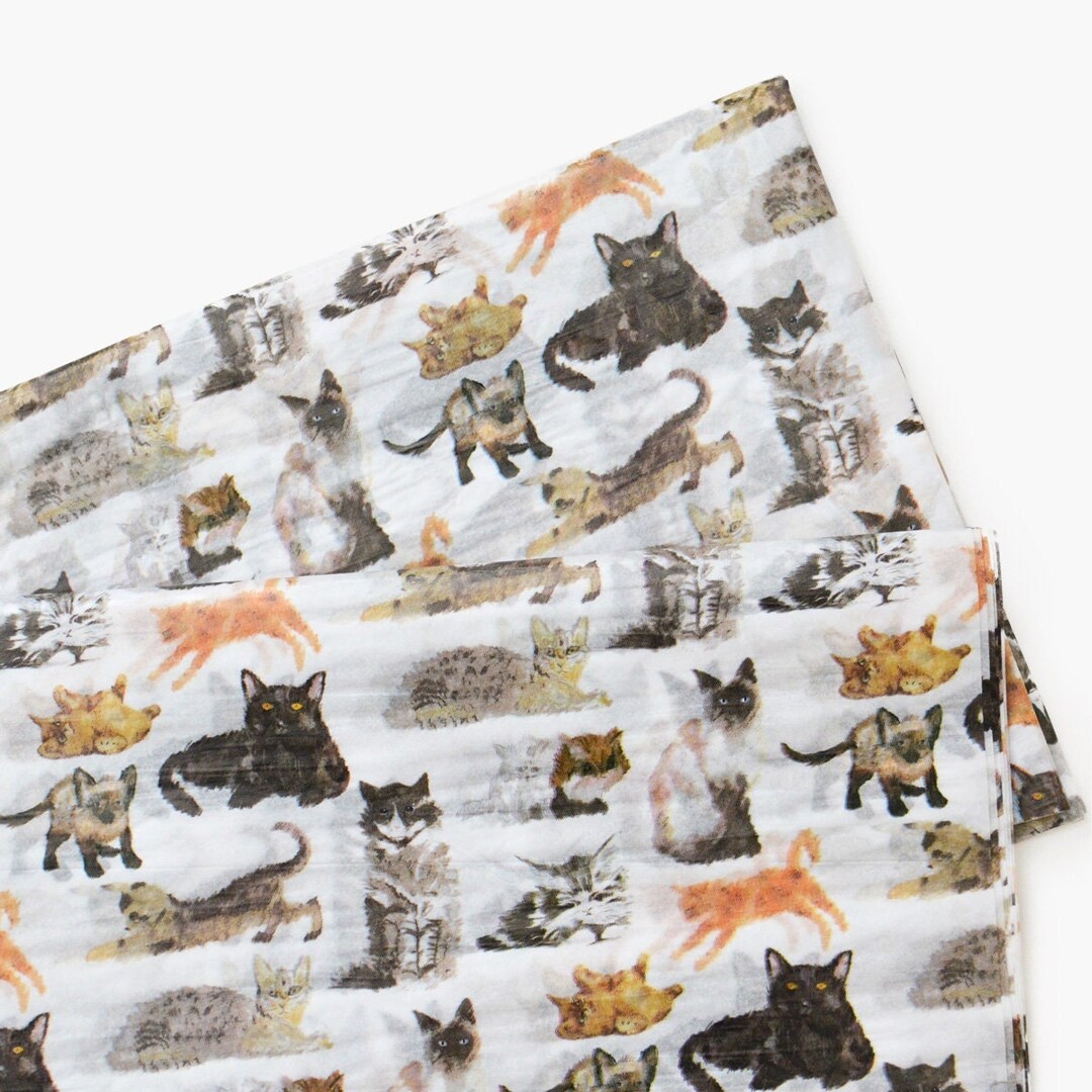 Cats Tissue Paper, Kittens Pattern Tissue Paper, Cat Lover Gift ...