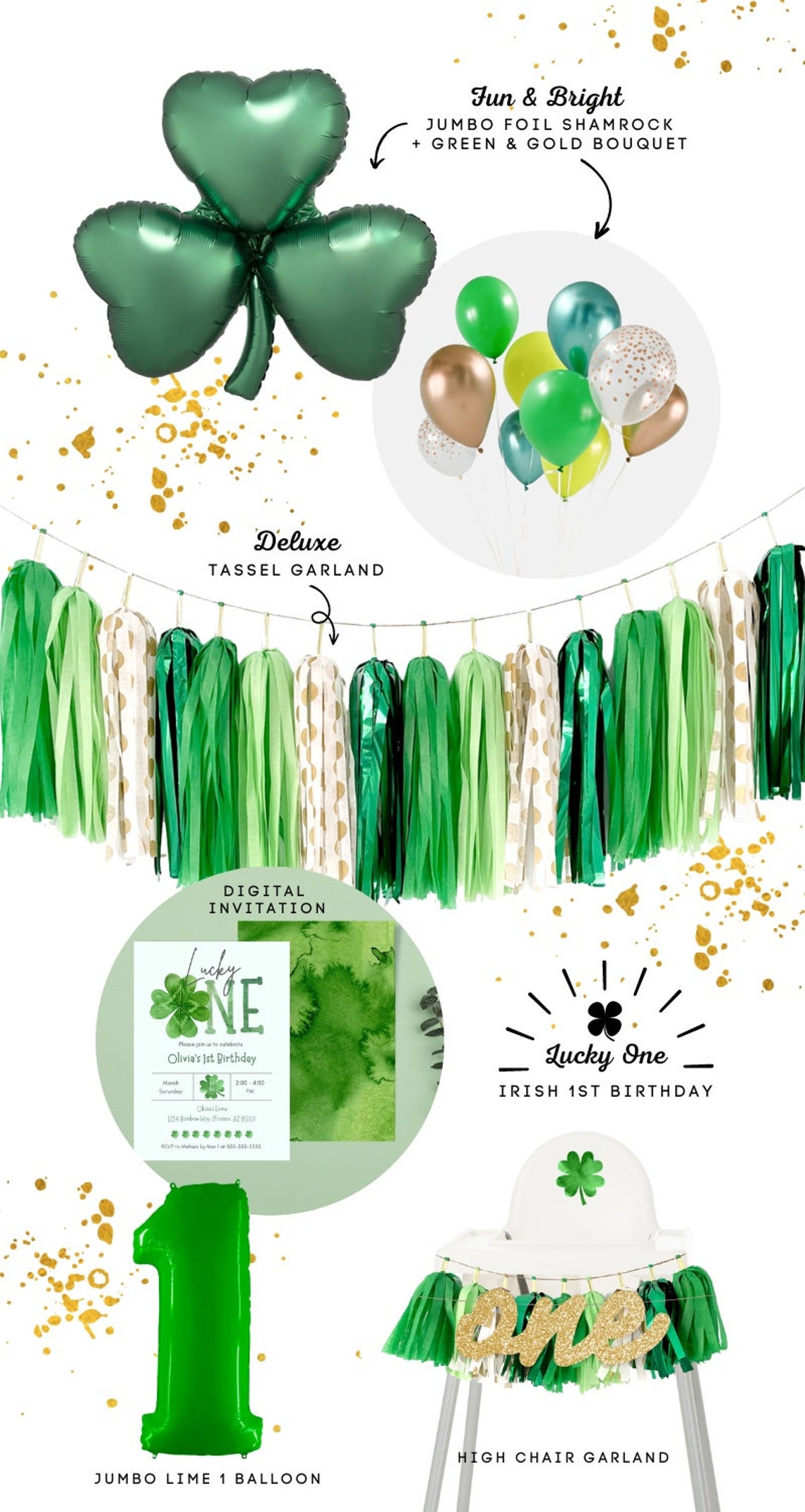 Editable St Patrick's Day Two Lucky 2nd Birthday Party Digital ...
