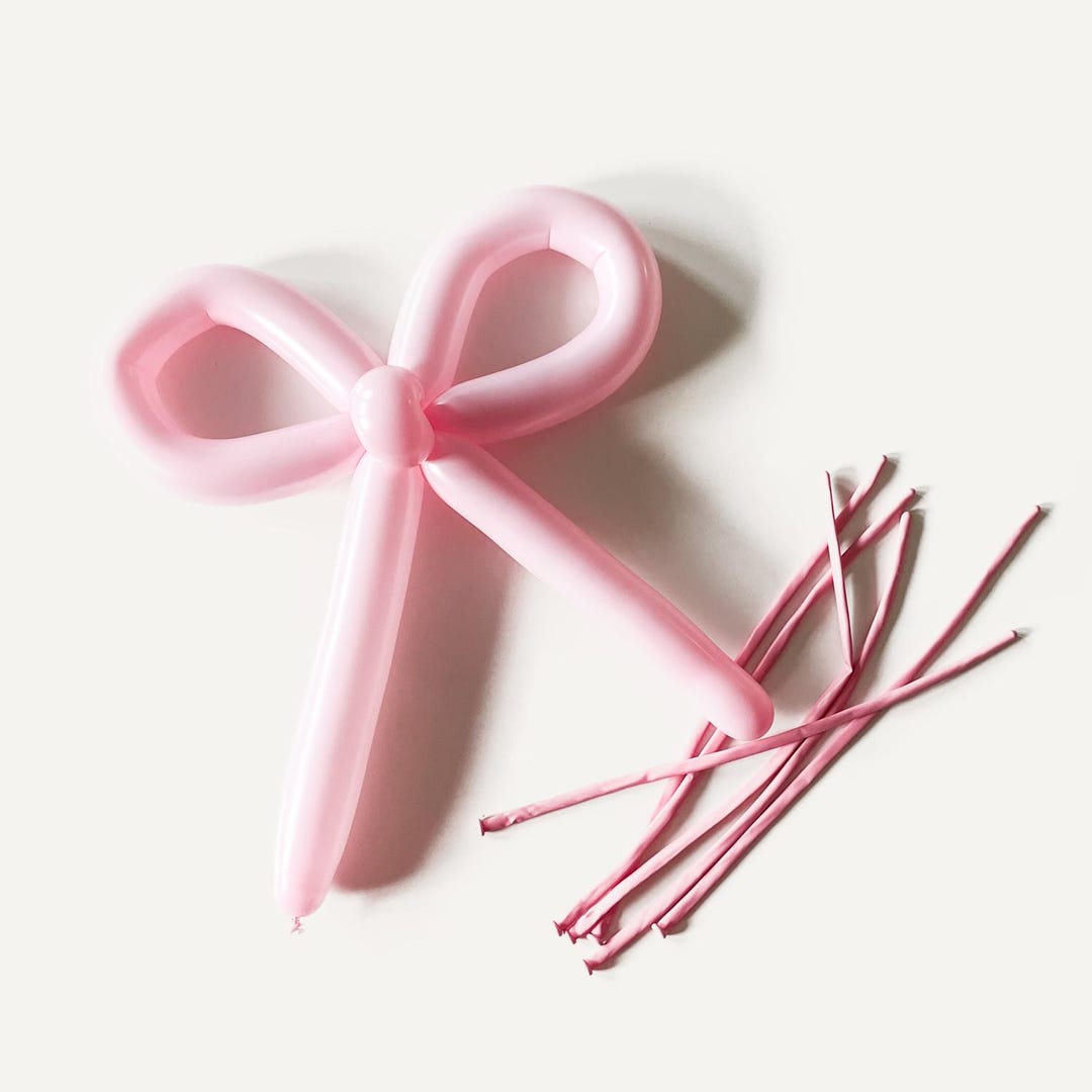 Baby Pink Twisting Balloons 160D - Bow Balloon DIY Feminine Girly ...