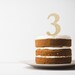 Number 3 Cake Topper Gold 3 Cake Topper 3rd Birthday Cake Topper Gold ...
