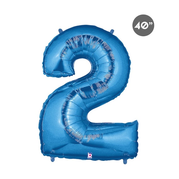 Jumbo Dark Blue Number 2 Balloon 40 Boy 2nd Birthday - Etsy