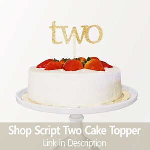 Number 2 Cake Topper | Gold 2 Cake Topper | 2nd Birthday Cake Topper ...
