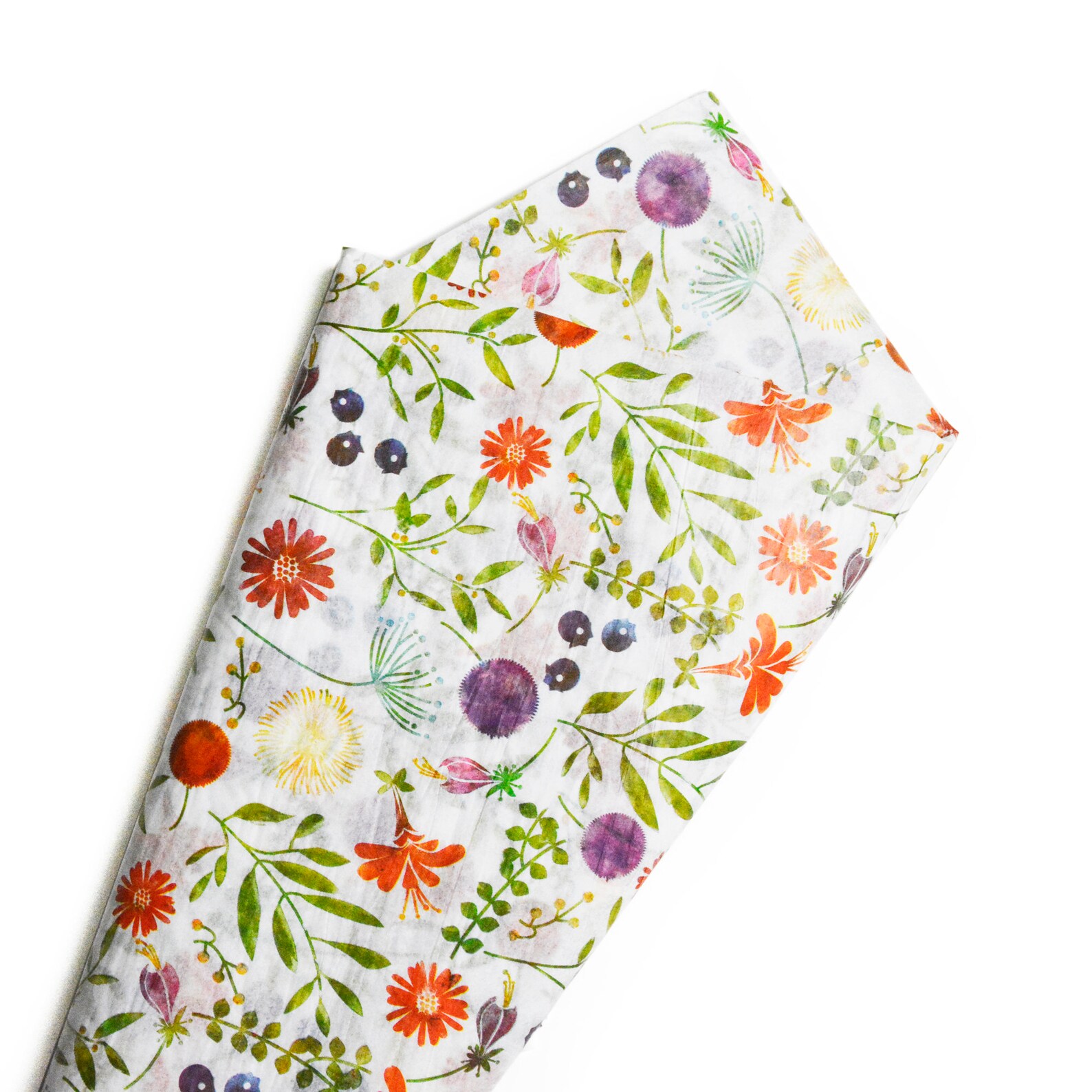 Watercolor Flowers Tissue Paper, Garden Flower Pattern, Gift Wrapping ...