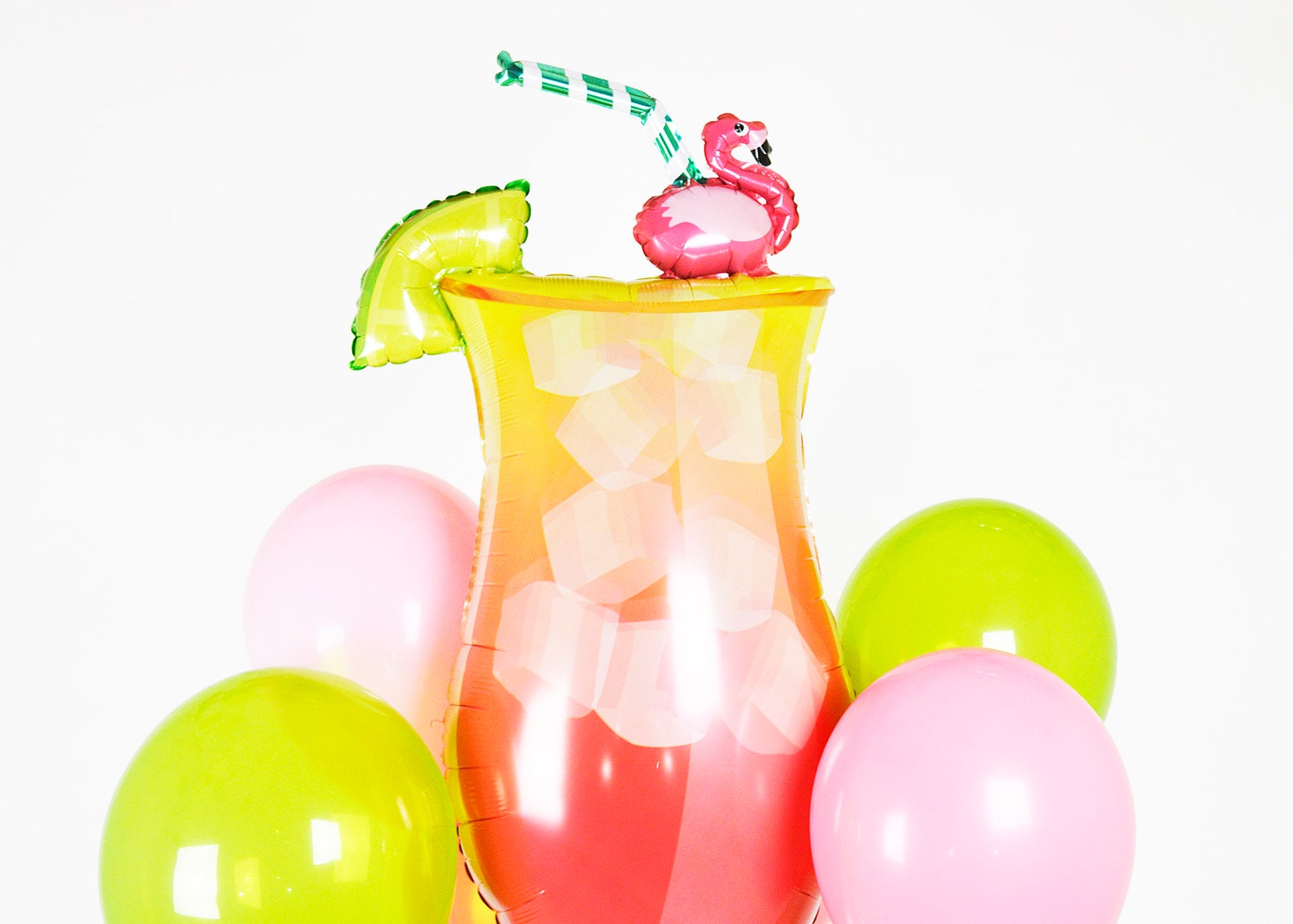 Tropical Flamingo Drink Balloon Set Aloha Party - Etsy