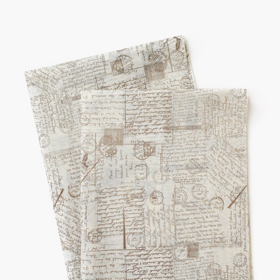 Handwritten Letter Mails Tissue Paper, Vintage Themed Wrapping Paper ...