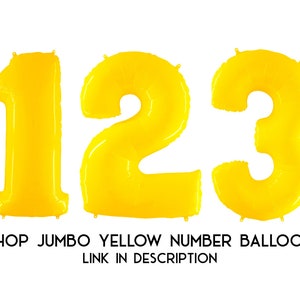 Jumbo Yellow Number 2 Balloon 40", Honey Bee Theme Second Birthday ...