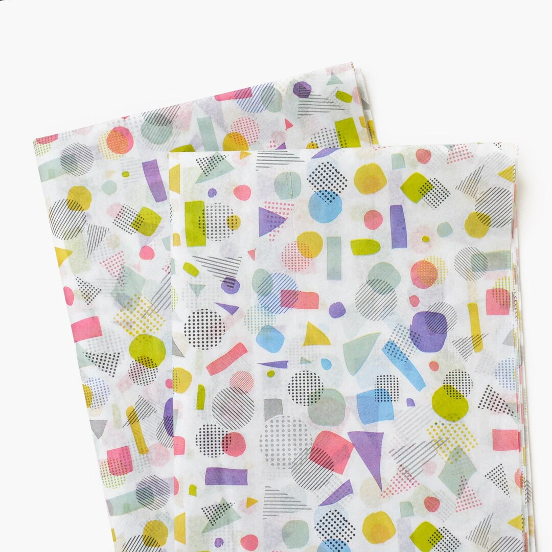 Modern Geometric Shape Tissue Paper, Mid-century Pattern Tissue Paper ...