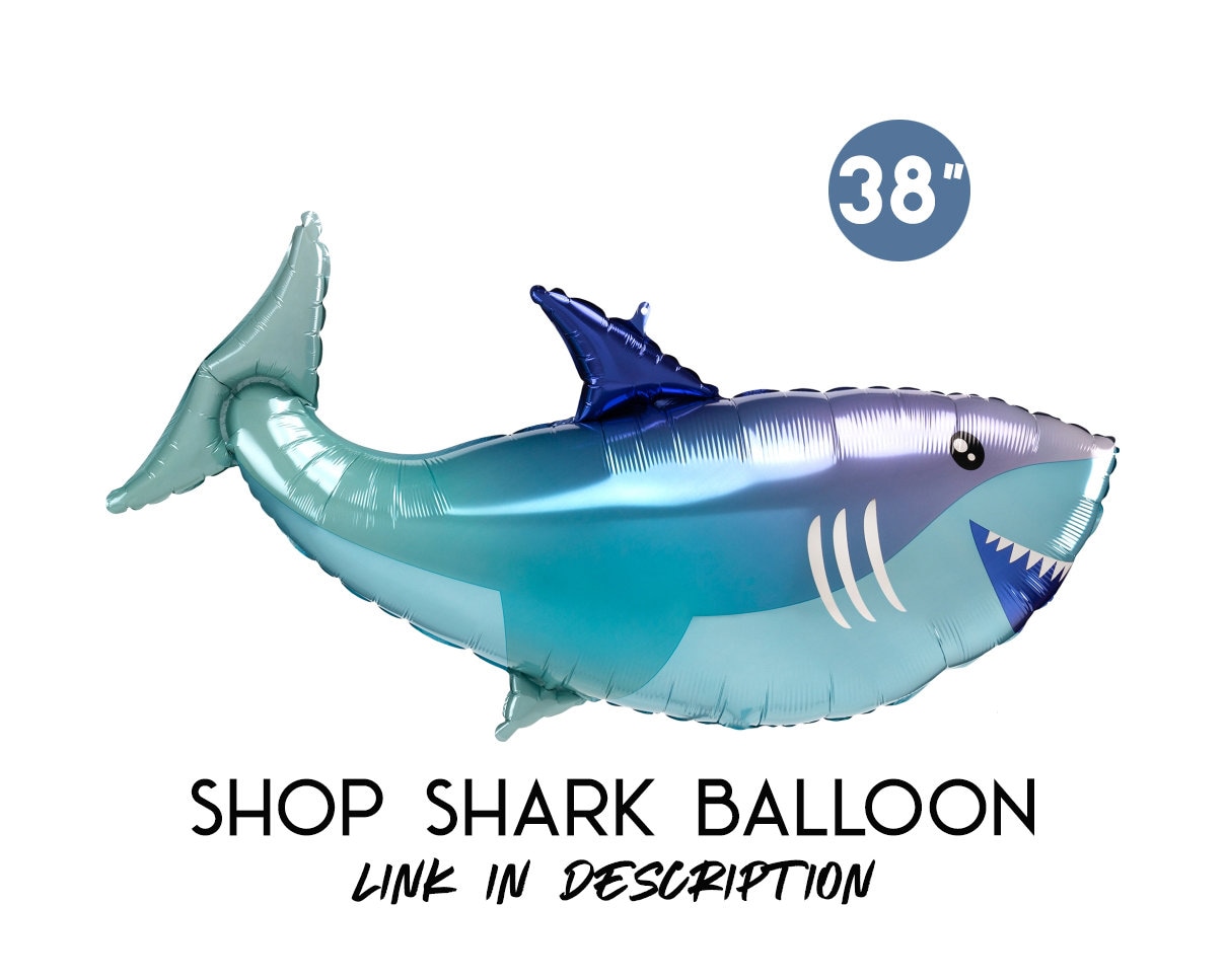 Blue Shark Balloon Bouquet Balloon Set Balloon Bundle Blue | Etsy