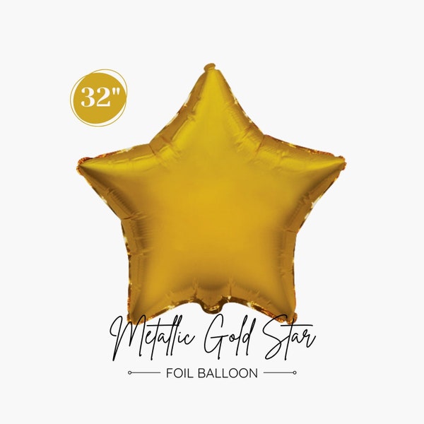 Gold Star Balloon - Etsy