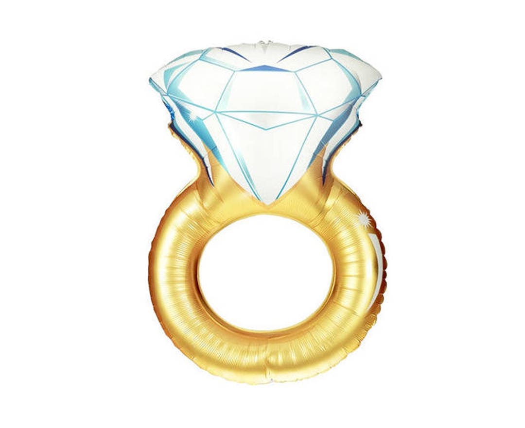 37" Gold Diamond Ring Balloon, Wedding Balloon, Engagement Balloon, I ...