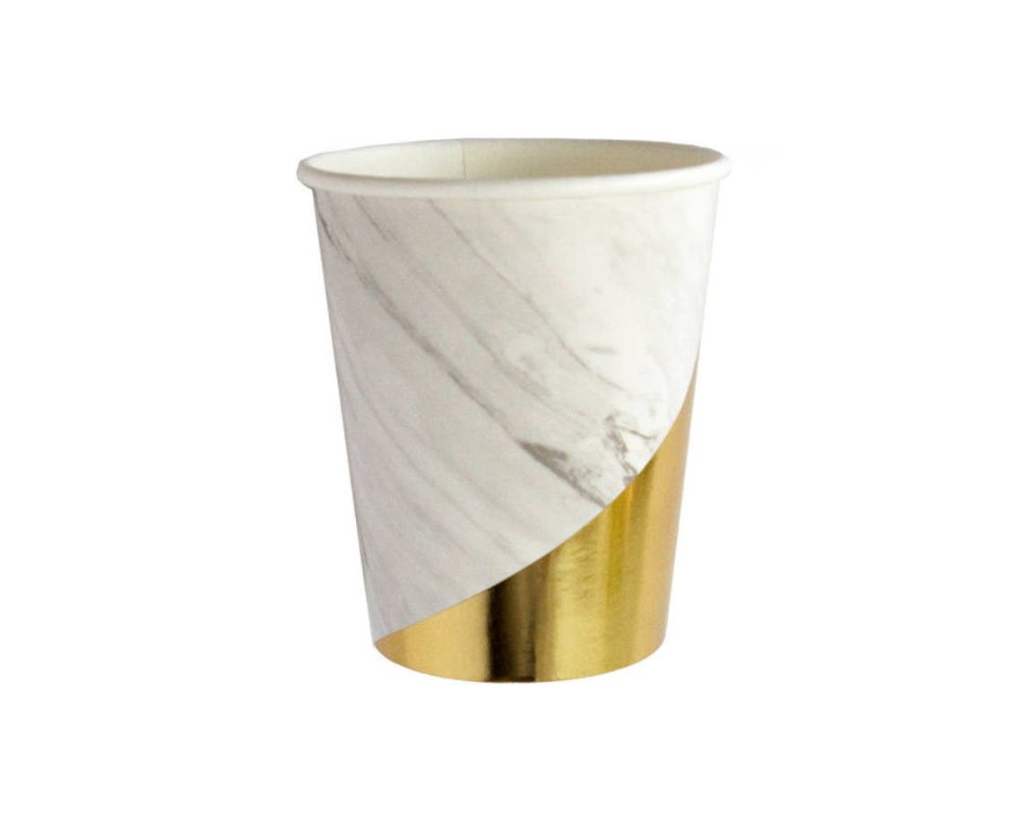 Marble and Gold Party Cups Marble Pattern Party Supplies | Etsy