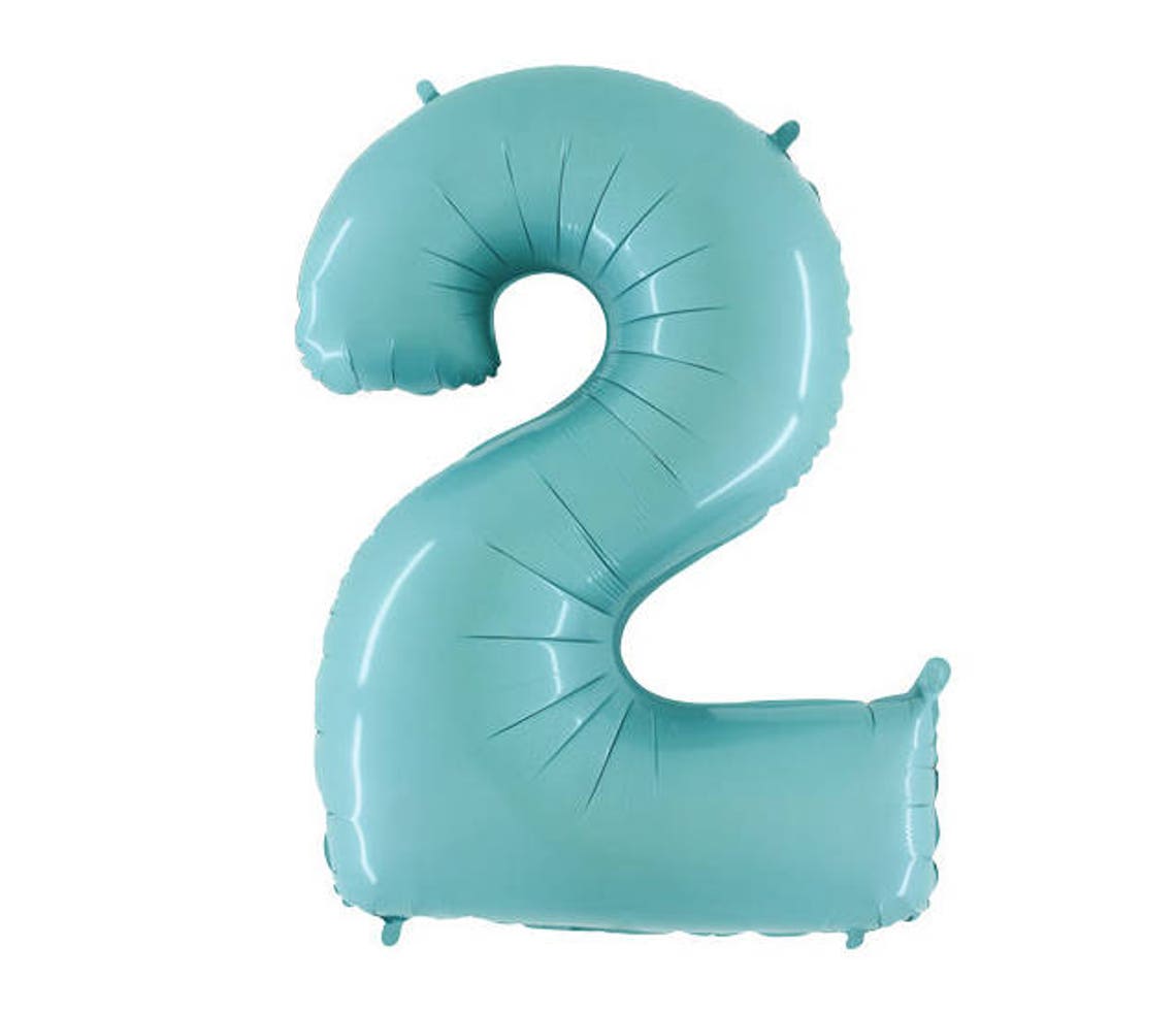 40 Jumbo Blue Number 2 Balloon Number Two Balloon | Etsy