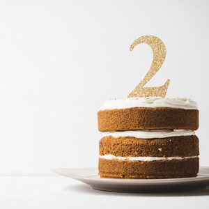 Number 2 Cake Topper | Gold 2 Cake Topper | 2nd Birthday Cake Topper ...