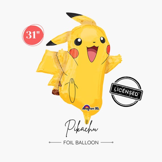 Jumbo Pikachu Balloon 31 Inches Pokemon Party Balloon Pokemon Birthday Decor Pokemon Balloon Pikachu Boy Party Pokemon Balloon Decor Etsy Polska