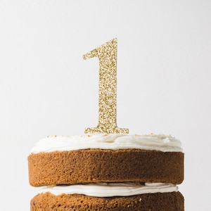Number 1 Cake Topper Gold 1 Cake Topper 1st Birthday Cake - Etsy