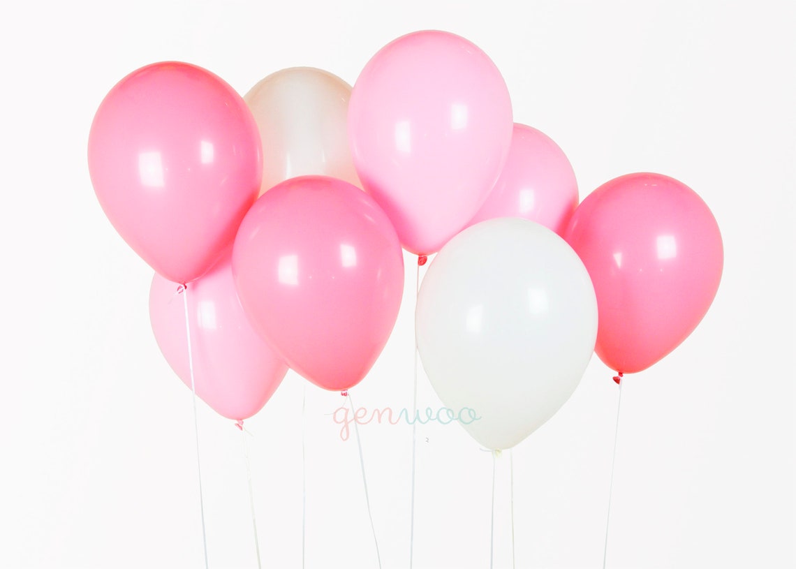Pink Balloons Pink Baby Shower Pink Party Balloons Pink - Etsy