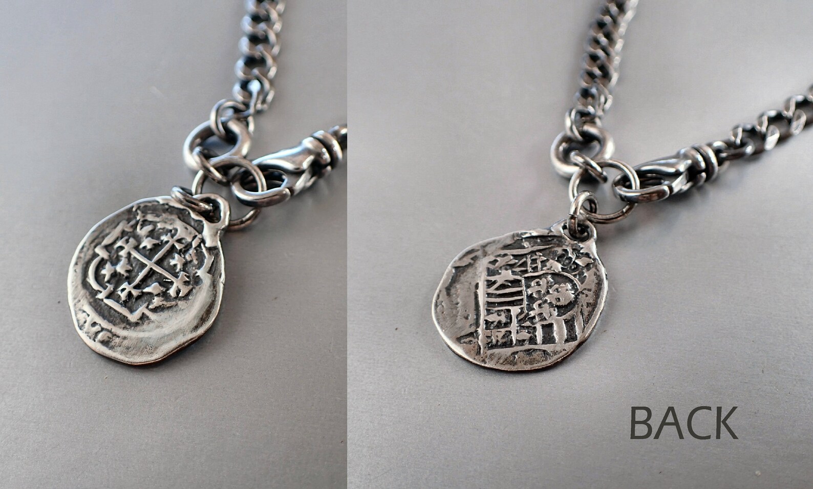 Mens Coin Sterling Silver Necklace Ancient Medallion Mens - Etsy