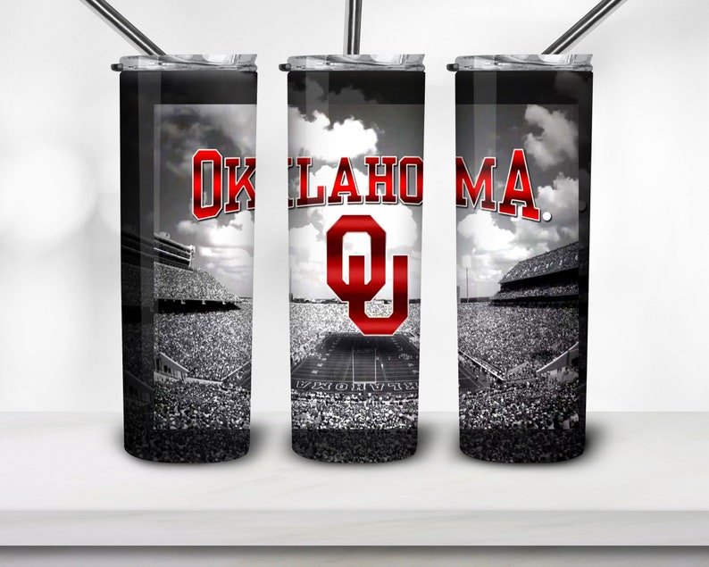 Oklahoma University 20z Sublimation Tumbler, 20oz Skinny Straight ...