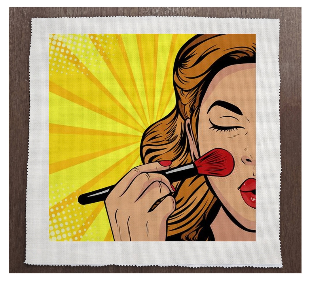 Comic Pop Art Woman Make up Comic Style - Sewing, Cushion, Upholstery ...