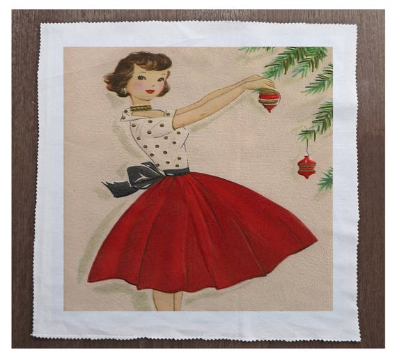 Vintage Christmas Decorating Tree Pin up Sewing Cushion - Etsy