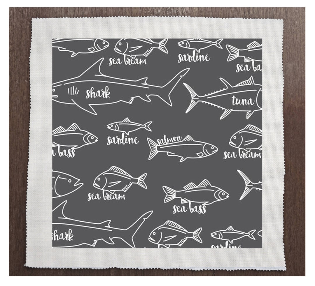 Fish Type Pattern Illustration - Sewing, Cushion, Upholstery, Craft ...