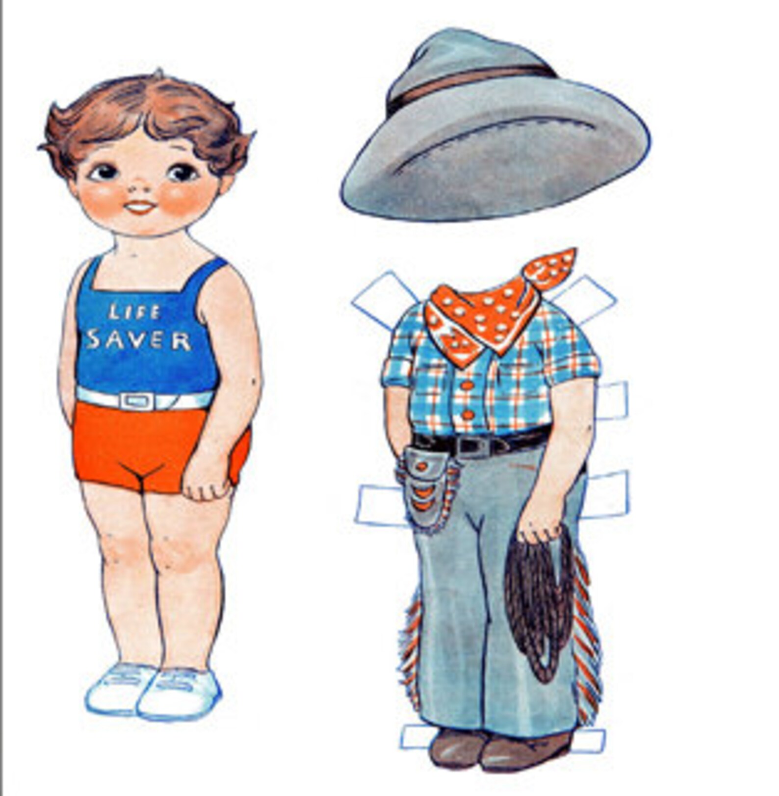 Cowboy Tab Doll Can Be Customizeable Personlized Cushion - Etsy