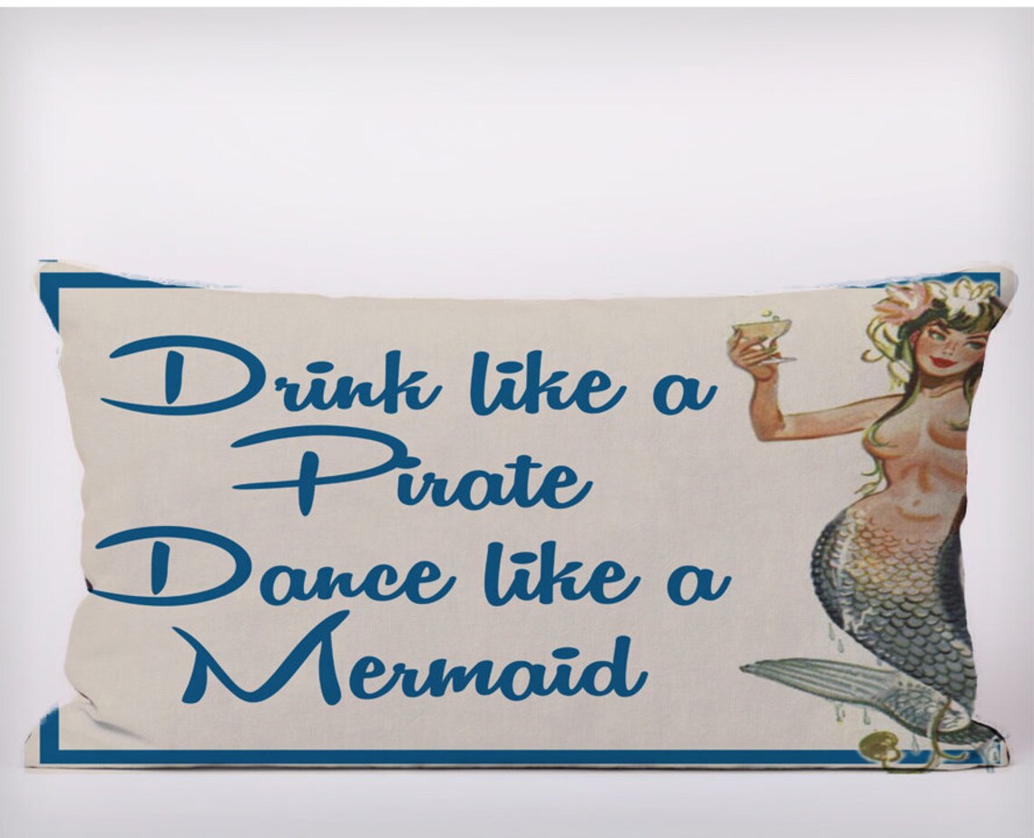 Retro Pin up Drink Like A Pirate Dance Like A Mermaid - Etsy