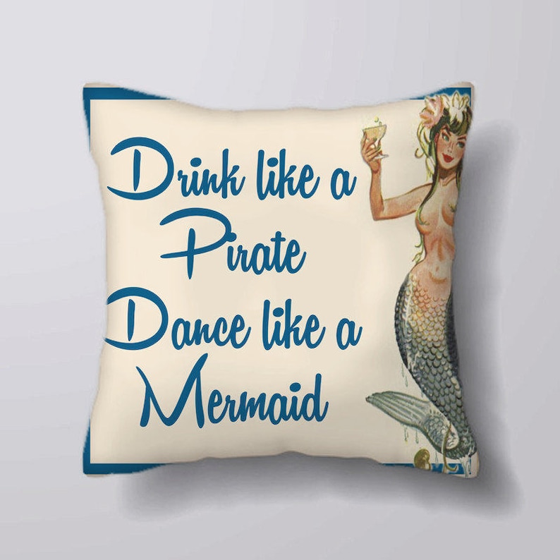 Retro Pin up Drink Like A Pirate Dance Like A Mermaid - Etsy
