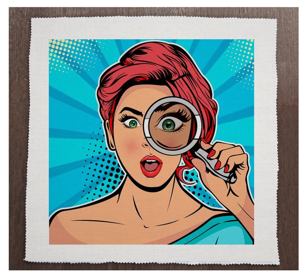 Comic Pop Art Frau Lupe Spy Comic Style - Nähen, Kissen, Polster ...