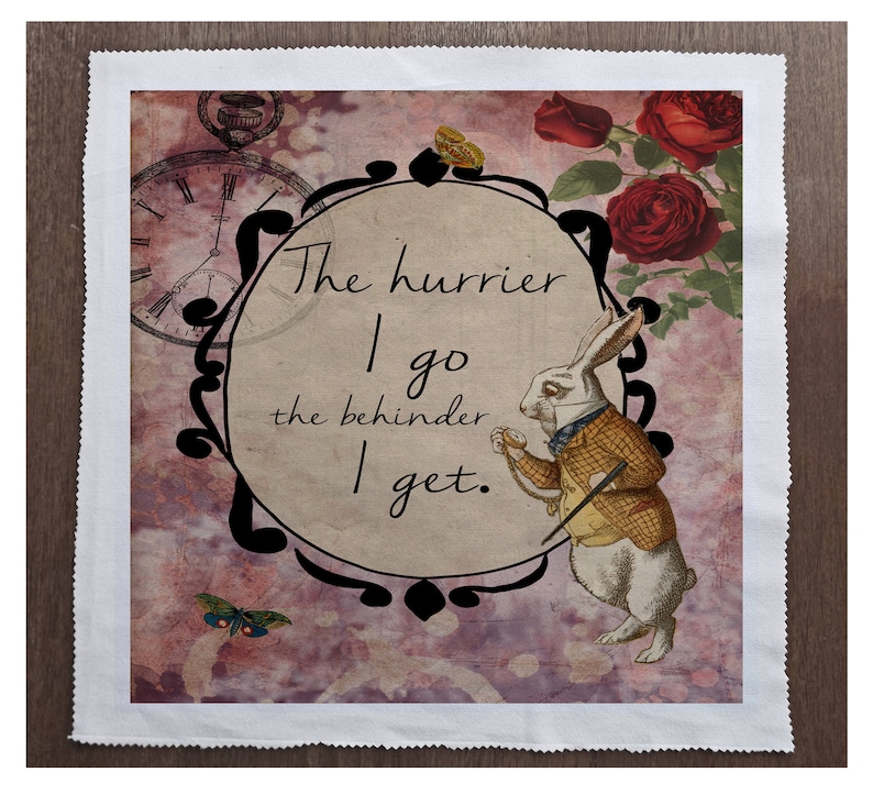 Alice in Wonderland Rabbit Late the Hurrier I Go - Sewing, Cushion ...
